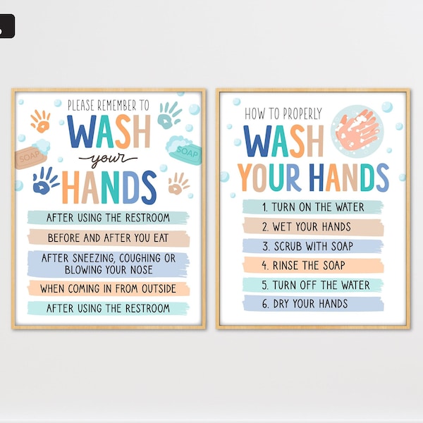 Classroom Posters Hand Signs - Etsy