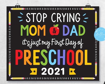 Stop Crying Mom Back to School Photo Prop Transitional - Etsy