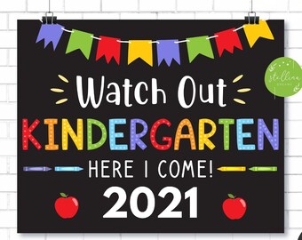 Watch Out Senior Kindergarten Back to School Photo Prop Back to School ...