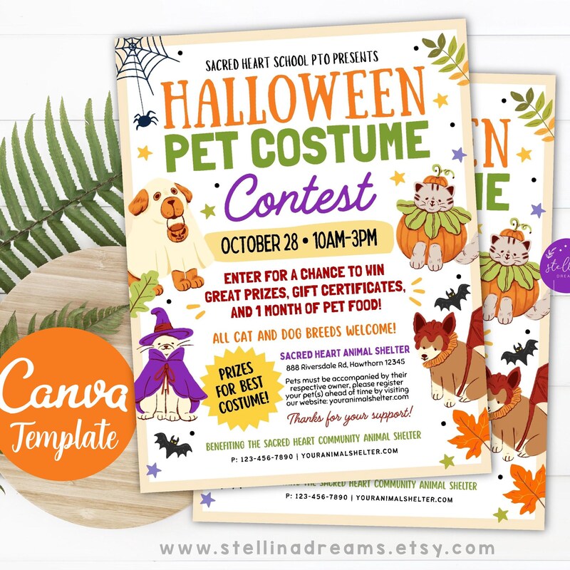 Halloween Costume Contest Flyer - Etsy