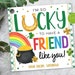 EDITABLE St. Patrick's Day Gift Tags, Lucky to Have a Friend Like You ...