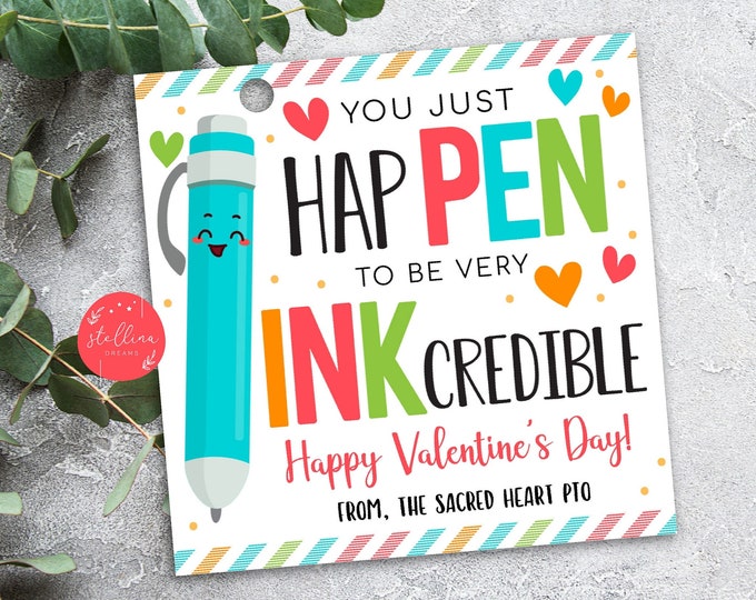 You Just Hap-pen to Be Ink-credible Valentine's Day Pen Thank You Gift ...