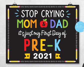 Stop Crying Mom Back to School Photo Prop Transitional - Etsy