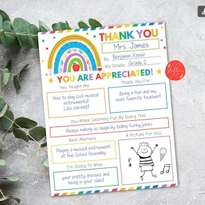 EDITABLE All About Teacher Fill in Blank Printable, Teacher ...