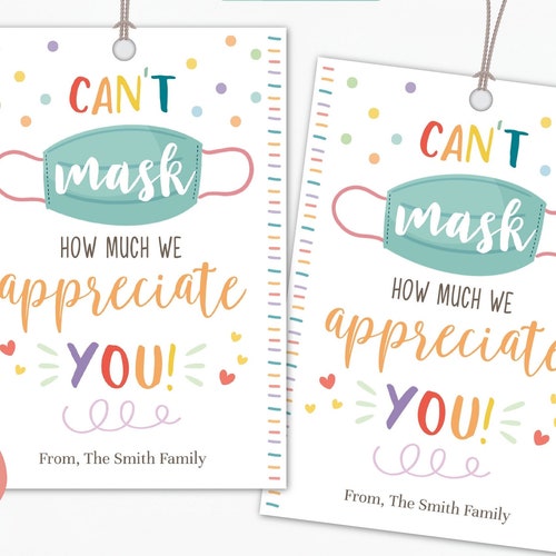 Printable/editable Can't Mask AWESOME You Are Appreciated - Etsy