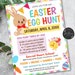 EDITABLE Easter Egg Hunt Flyer Easter Party Invite PTA PTO Flyer Church ...