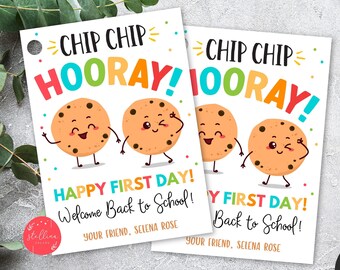 Back to School Printable, First Day of School Teacher Cookie Tags ...