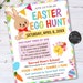 EDITABLE Easter Egg Hunt Flyer Easter Party Invite PTA PTO Flyer Church ...