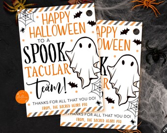Halloween Gift Tags, Happy Halloween to a Spook-tacular Team, Coworker ...