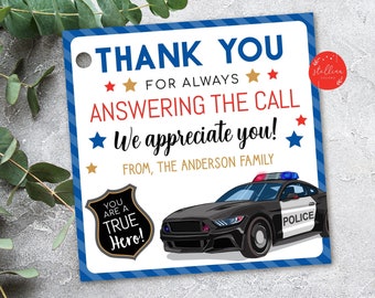 First Responders Appreciation Gift Tag, Thank You Gift Frontline ...