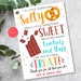 Chocolate Pretzel Gift Tag, Teacher Staff Employee School Appreciation ...