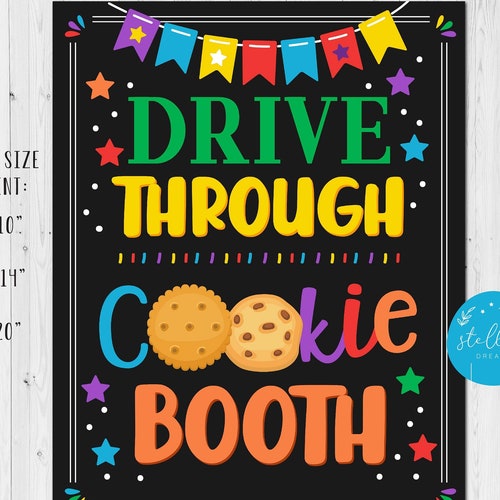 Cookie Booth Sign Instant Download Girl Scout Cookies Sale | Etsy