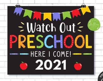 Watch Out Kindergarten Back to School Photo Prop, Back to School ...