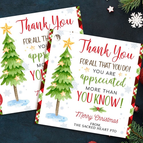 Thank You Snow Much Winter Gift Tag Template Teacher - Etsy