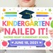 EDITABLE DATE Kindergarten Graduation Photo Prop, Last Day End of ...