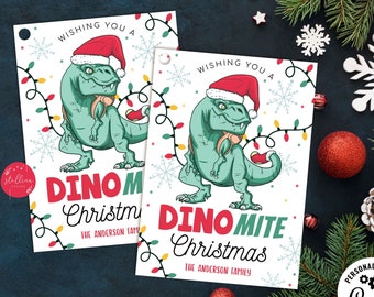 Christmas Dino Mite - Etsy