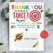 EDITABLE Gift Card Holder Thanks for Keeping Me on Target | Etsy