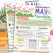 Editable May PTO PTA Newsletter Flyer, Classroom Printable Handout ...