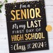 First Day of Senior Year Sign First Day of 12th Grade Sign Class of ...