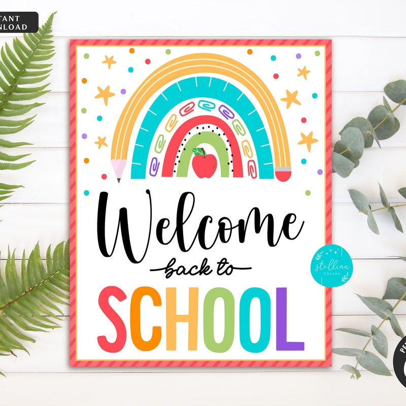 Welcome Back Sign - Etsy