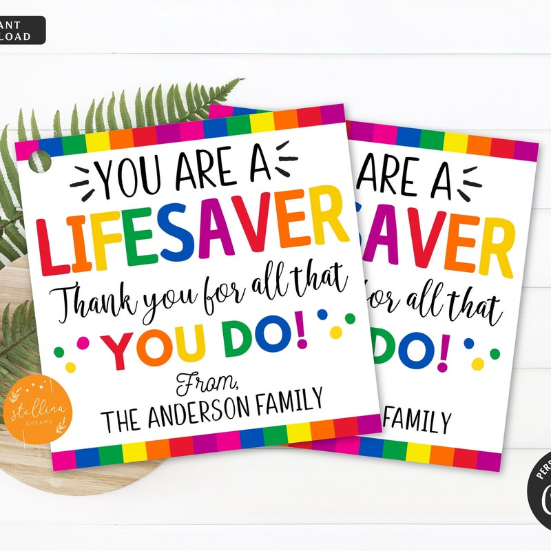 Lifesaver Thank You - Etsy