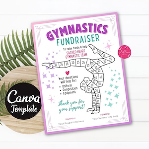 Editable Fill My Gymnast, Gymnastics Fundraiser Flyer, School Benefit ...