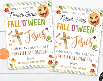 Halloween Religious Gift Tag, No Boo-dy Loves You Like Jesus, Church ...