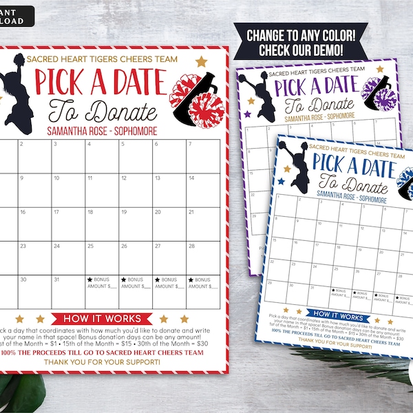Buy Pick a Date to Donate Fundraiser Online - Etsy