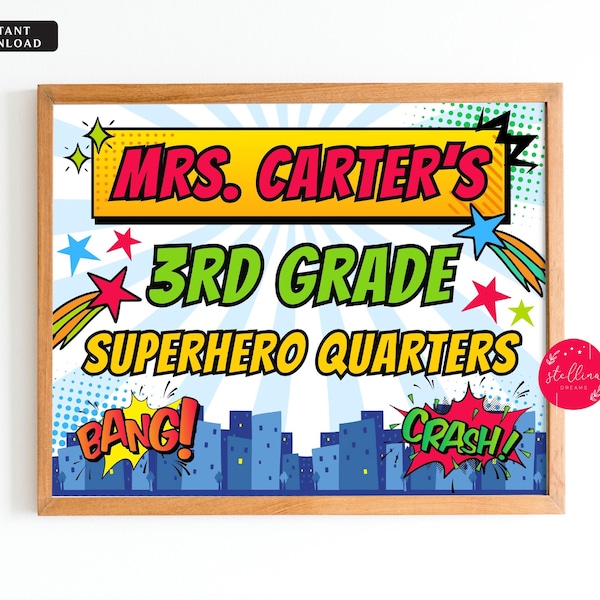 Superhero Door Sign - Etsy