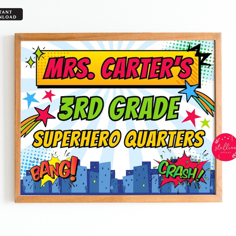 Superhero Door Sign - Etsy