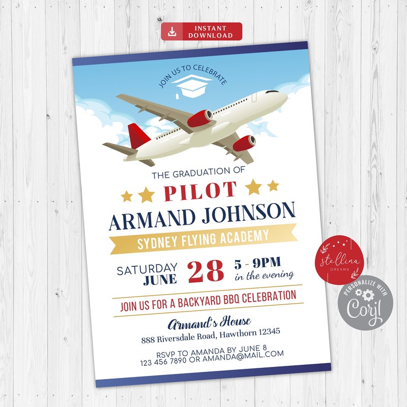 Pilot Retirement Invitation - Etsy