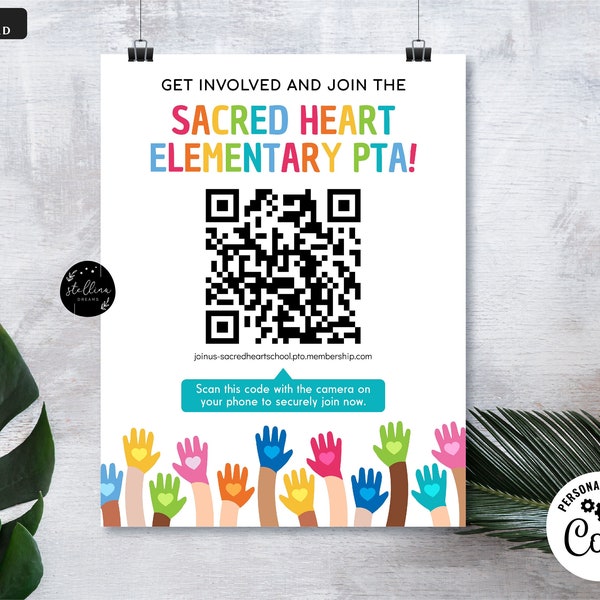 School Qr Code Flyer - Etsy