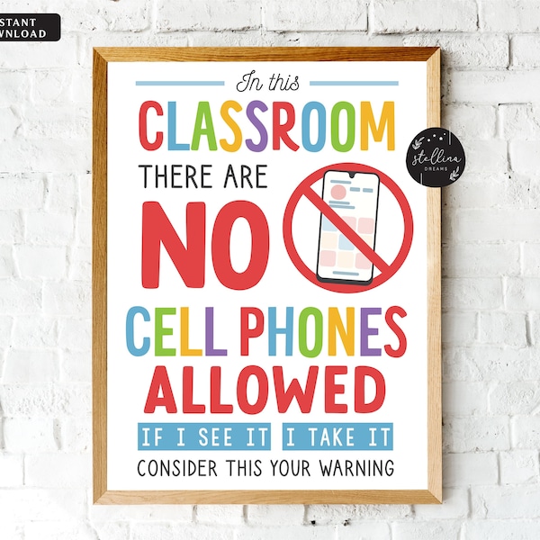 Cell Phone Sign - Etsy