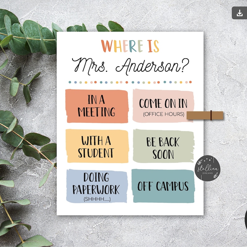 Classroom Door Sign - Etsy