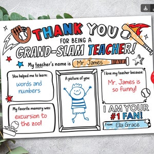 INSTANT DOWNLOAD Baseball Teacher Appreciation Staff Printable, Fan ...