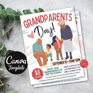 Editable Grandparents Day Invite Breakfast Social Printable PTA PTO ...