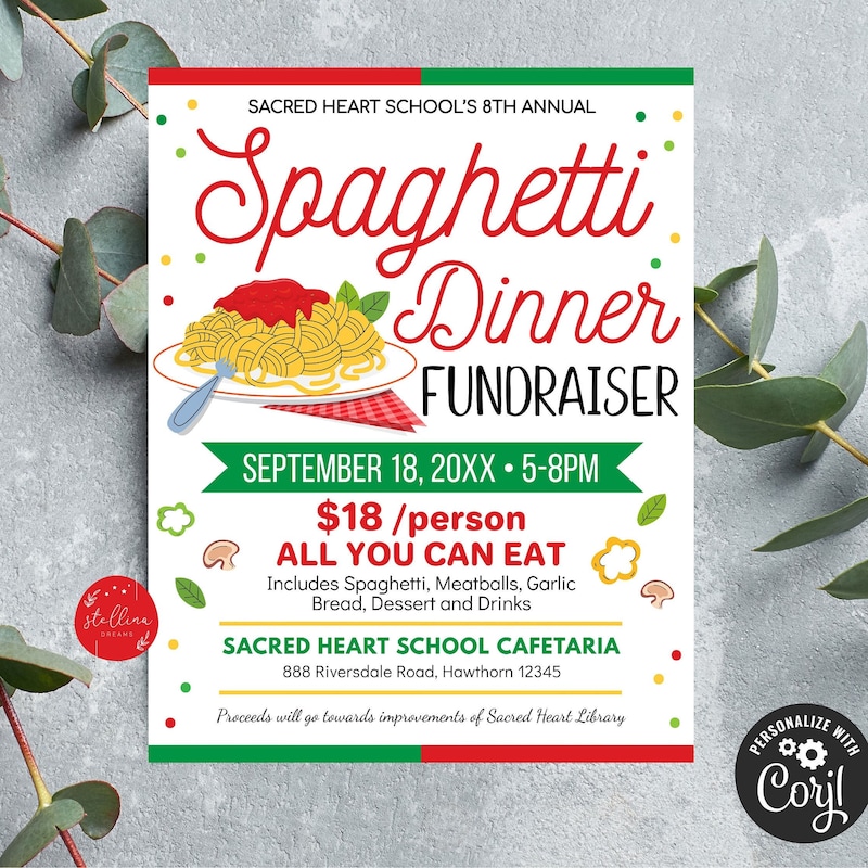 Spaghetti Dinner Tickets - Etsy