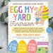 Egg My Yard Fundraiser Flyer, Printable Invite Easter Egg Hunt, School ...