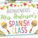 Editable Spanish Teacher Classroom Door Sign: Printable Decor (CANVA ...