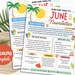 Editable June PTO PTA Newsletter Flyer, Classroom Printable Handout ...