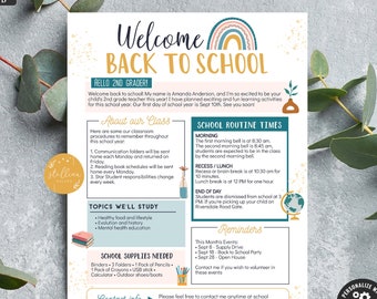 Welcome Back to School Newsletter, EDITABLE Classroom Newsletter ...