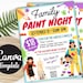 Family Paint Night Flyer Template: School PTA PTO Event (canva Editable ...