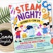 Family STEAM Night Flyer, School Event Poster, Instant Download - Etsy