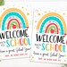 Welcome Back to School Printable Gift, Rainbow Sweet School Year First ...