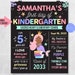 Mermaid First Day of School Chalkboard Sign: Editable Template (digital ...