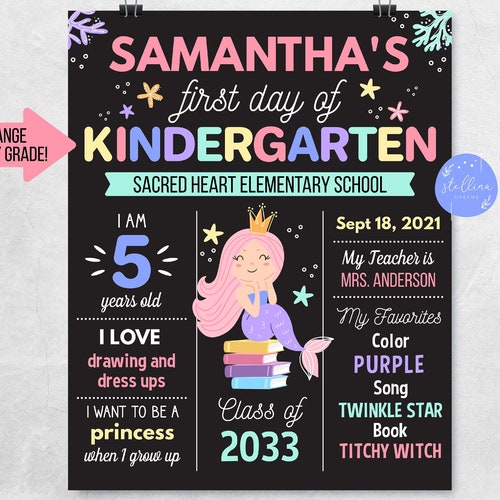 Editable Back to School Sign Printable First Day of School - Etsy