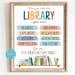 School Library Classroom Poster, Librarian Decor, Technology Teacher ...