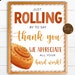 Rolling by to Say Thank You, Cinnamon Roll Printable Sign, Nurse ...