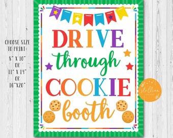 Scout Cookie Booth Sign Stop Cookies for Sale Printable | Etsy