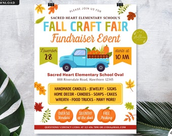 EDITABLE Fall Festival Fall Harvest Flyer/poster Printable Halloween ...